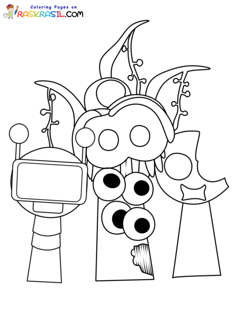 Coloriage Sprunki Incredibox à imprimer