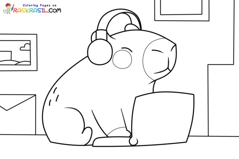 Capybara Coloring Pages | Free Printables