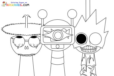 Coloriage Sprunki Incredibox à imprimer