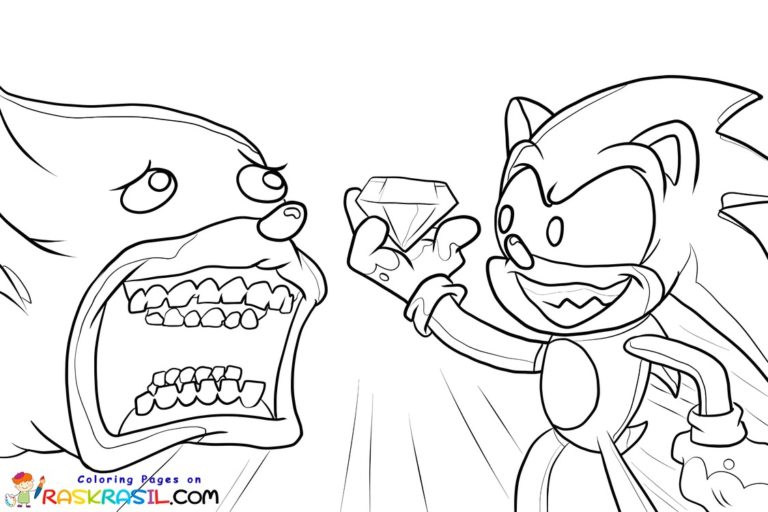 Shin Sonic Coloring Pages | Free Printables