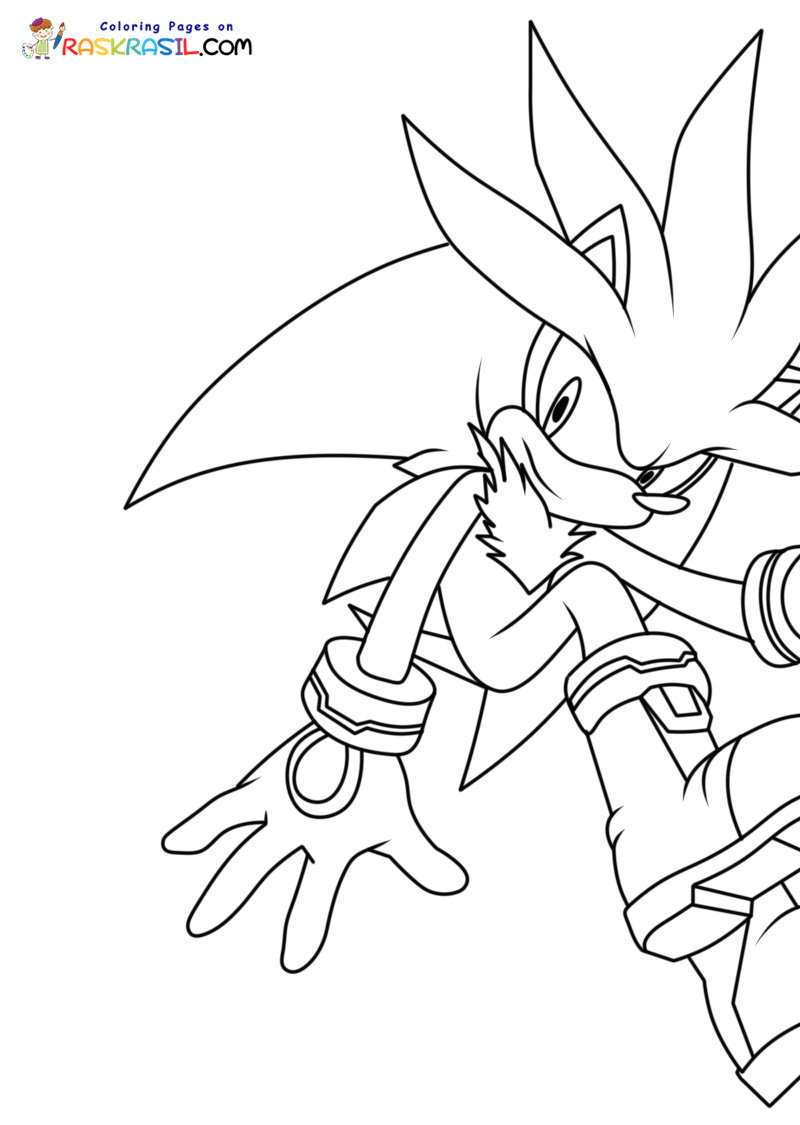 Silver the Hedgehog Coloring Pages | Free Printables