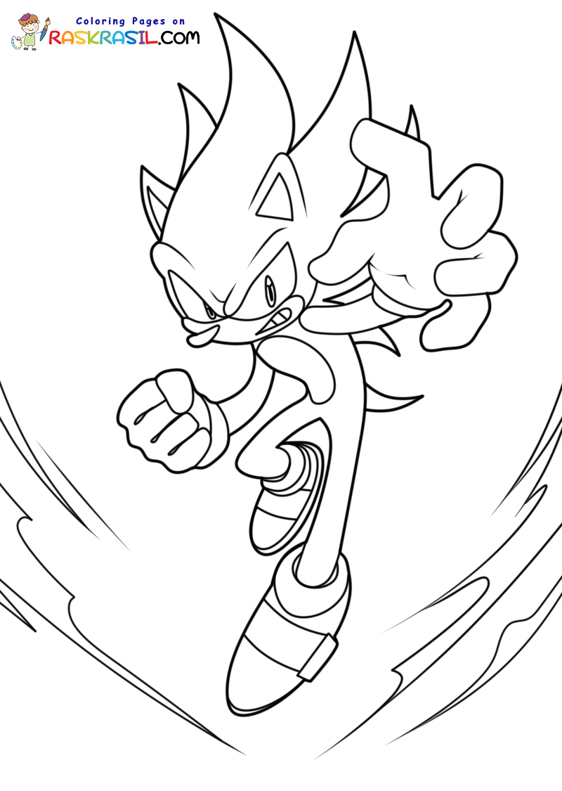 Super Sonic Coloring Pages | Free Printables