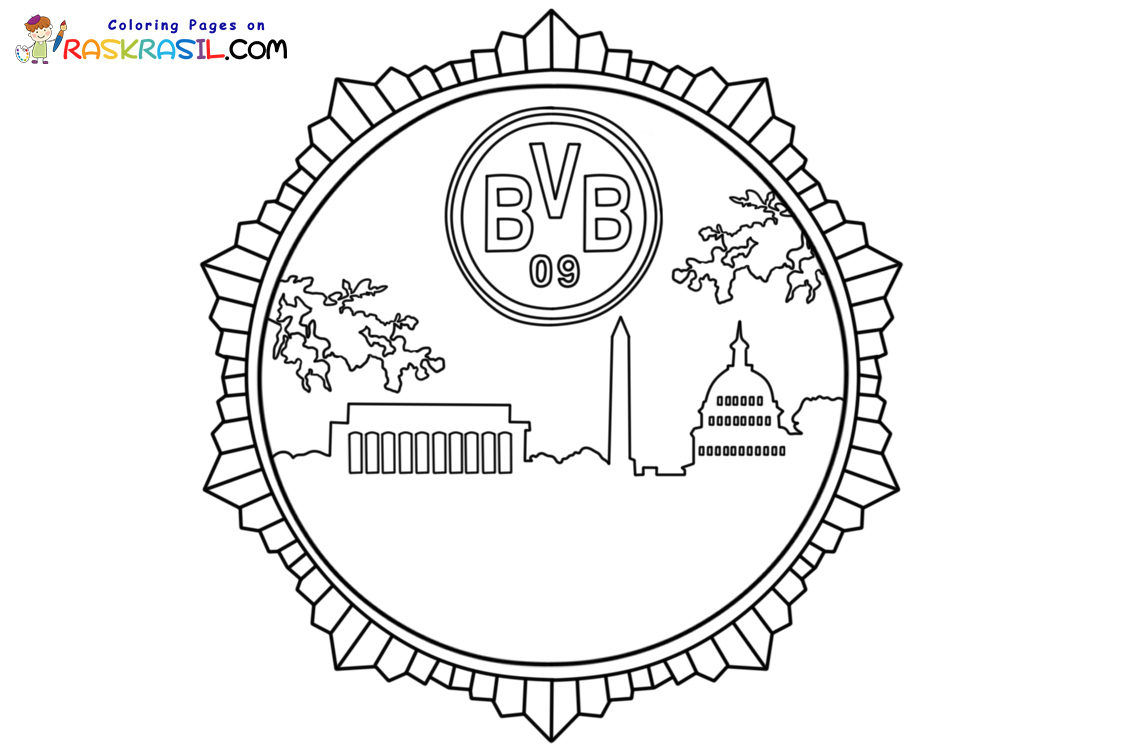 Ausmalbilder BVB Borussia Dortmund zum Ausdrucken