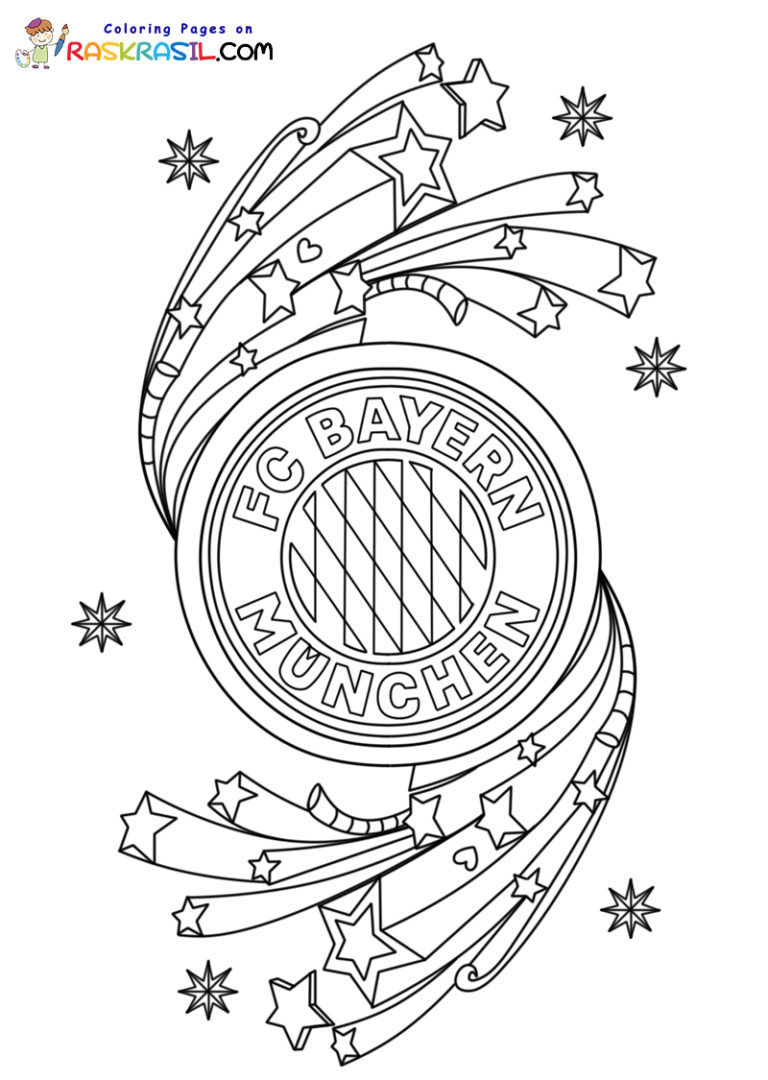 Ausmalbilder FC Bayern München | Malvorlagen zum Ausdrucken