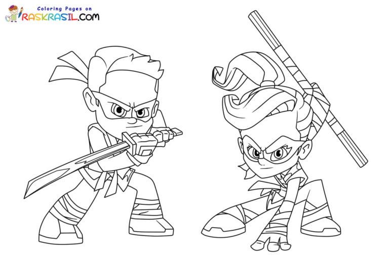Ninja Kidz Coloring Pages | Free Printables