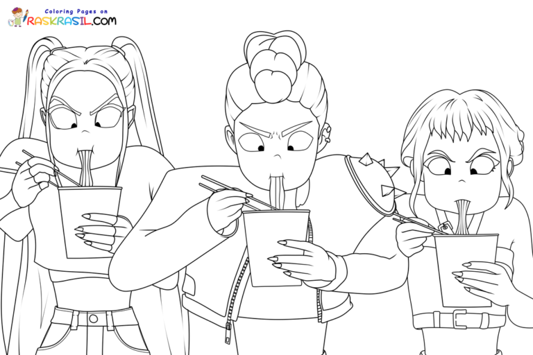 KPop Demon Hunters Coloring Pages | Free Printables