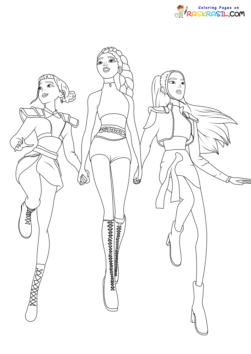 Planșe de colorat cu KPop Demon Hunters