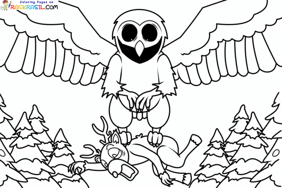 Раскраски 99 Ночей в Лесу | Распечатать бесплатно