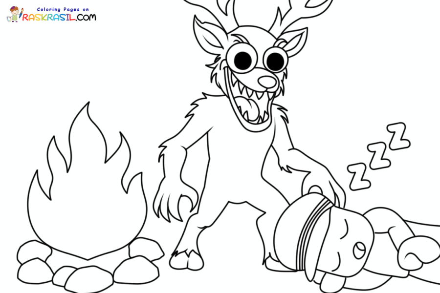 Kolorowanki 99 Nocy w Lesie | Darmowe Malowanki do wydruku