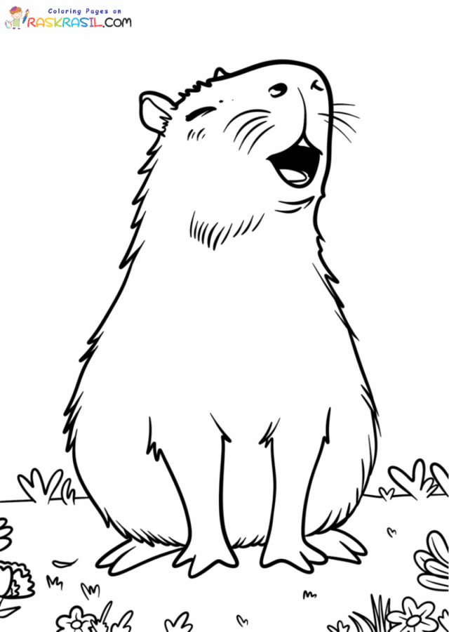 Capybara Coloring Pages | Free Printables