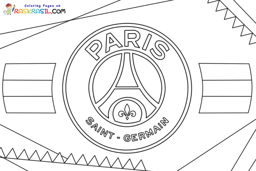 Coloriage PSG Paris Saint-Germain à imprimer