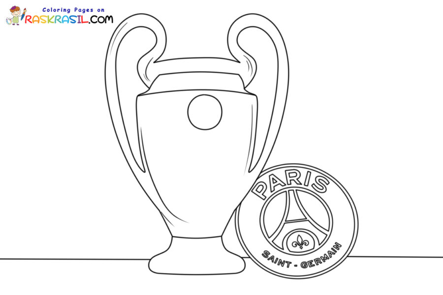 Coloriage PSG Paris Saint-Germain à imprimer