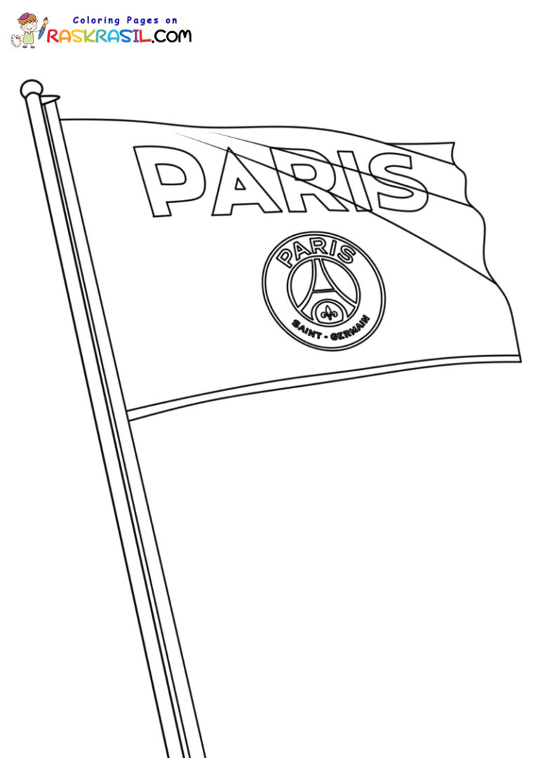 Coloriage PSG Paris Saint-Germain à imprimer