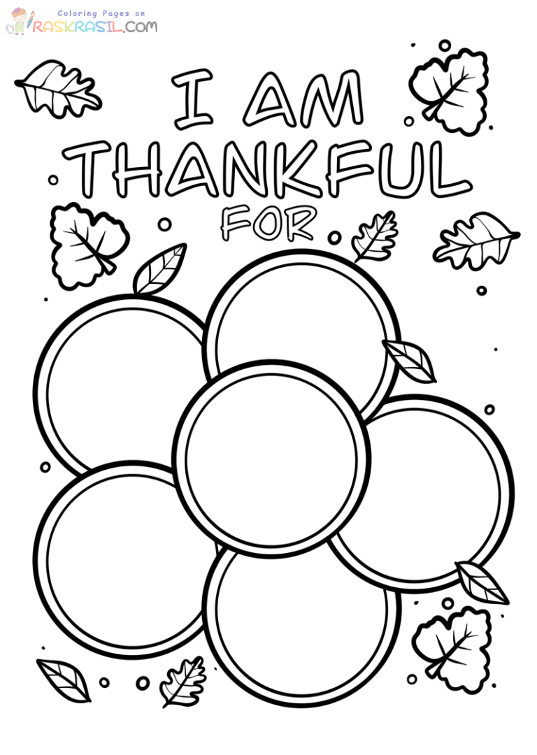 I Am Thankful for Coloring Pages | Free Printables