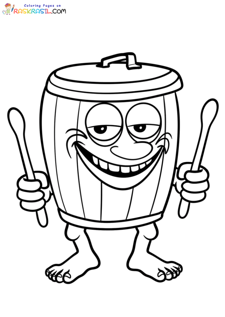 Desenhos de Família Sahur para Colorir