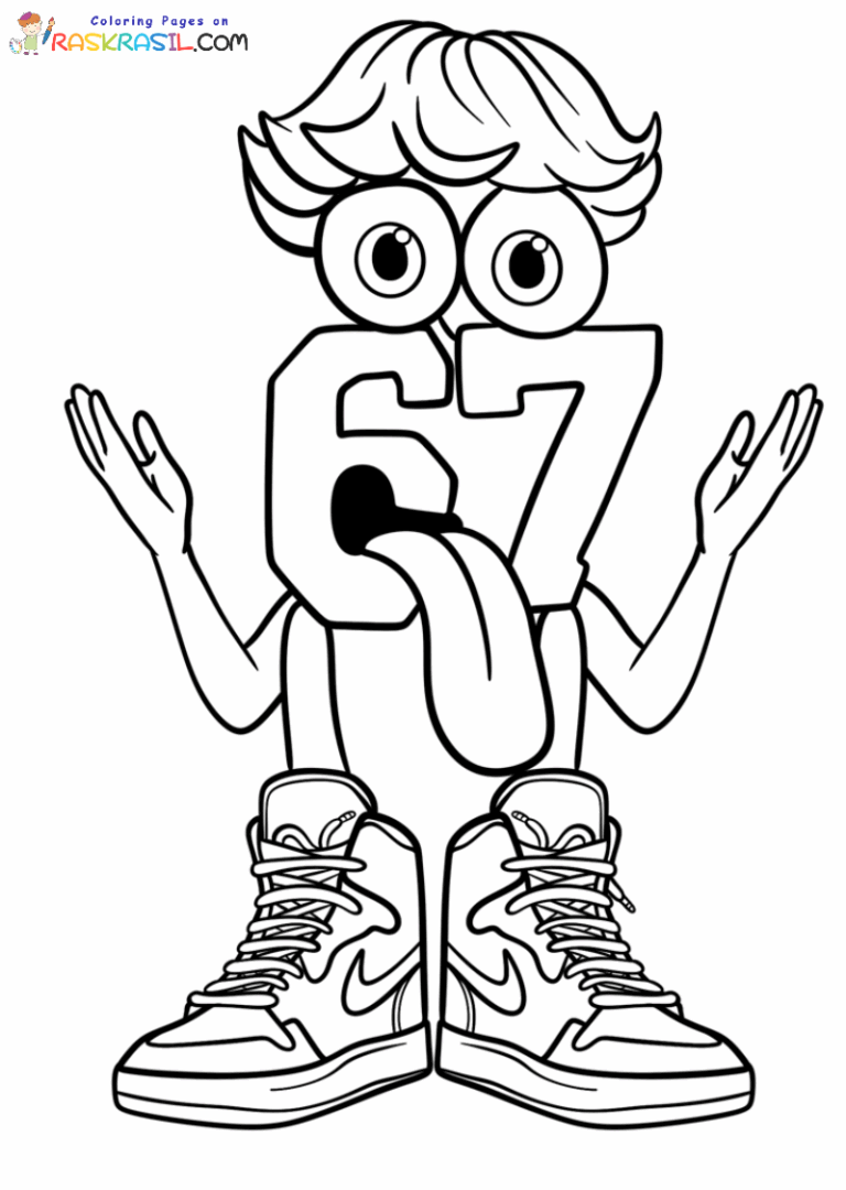 Omalovánky 67 Brainrot k vytisknutí