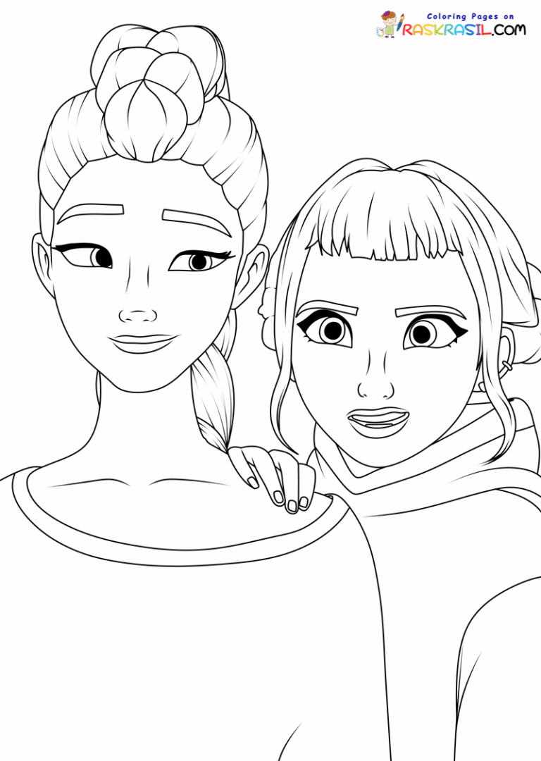 Coloriage KPop Demon Hunters à imprimer