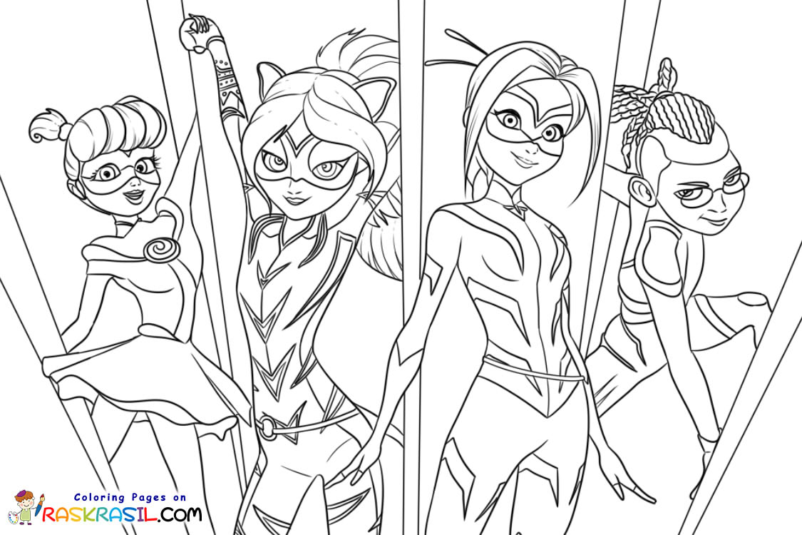 Miraculous Ladybug och Cat Noir Målarbilder