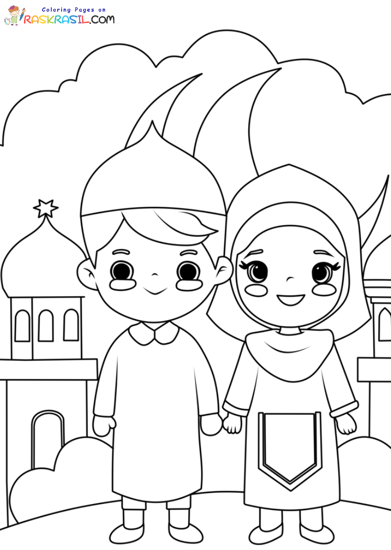 Eid Mubarak Coloring Pages | Free Printables