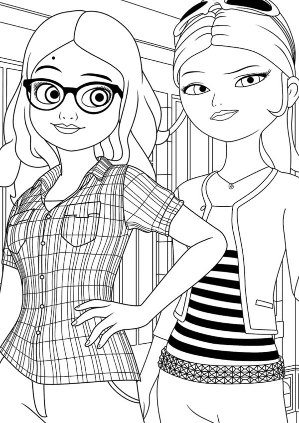 Dibujos de Ladybug y Cat Noir para Colorear