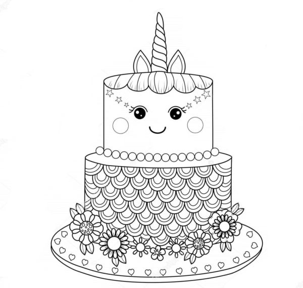 Coloriage Gâteau - 110 pages à colorier à imprimer gratuits