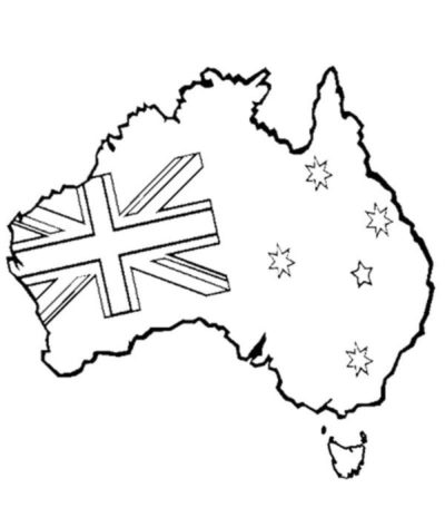 Coloring pages Day Australia. Print holiday pictures for free