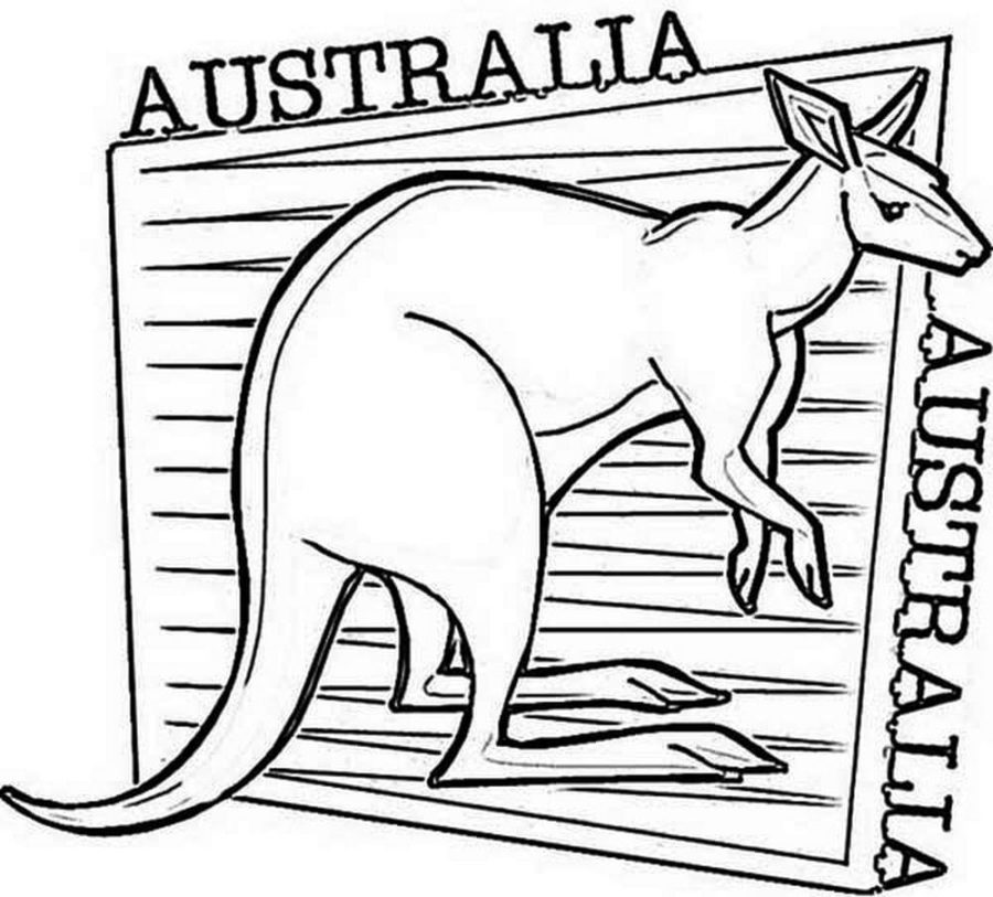 Coloring pages Day Australia. Print holiday pictures for free