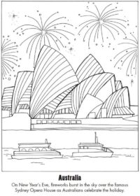 Coloring pages Day Australia. Print holiday pictures for free