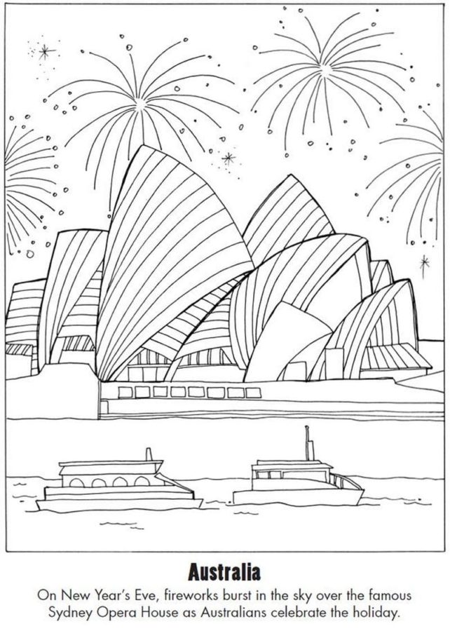 Coloring pages Day Australia. Print holiday pictures for free