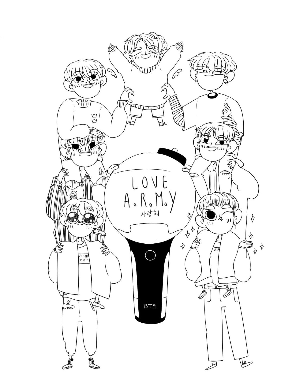BTS Coloring Pages
