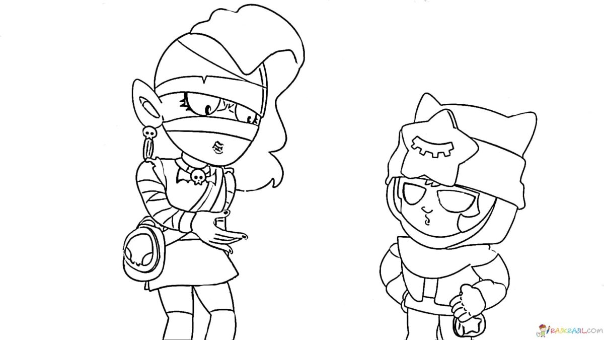 Dibujos para colorear Sandy. Imprimir Brawl Stars Character en línea