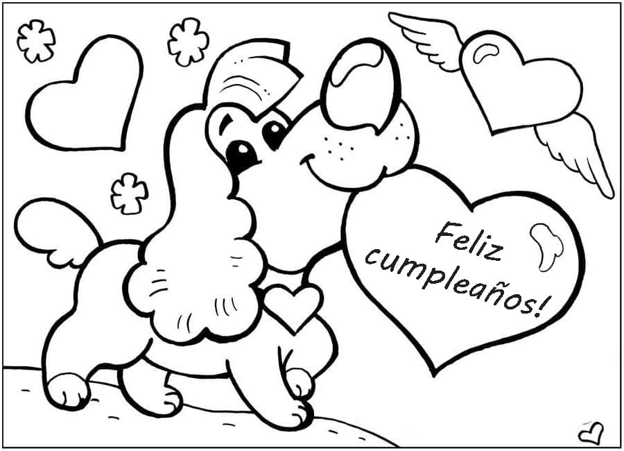 Dibujos Para Colorear Feliz Cumpleaños Imprimir Postales