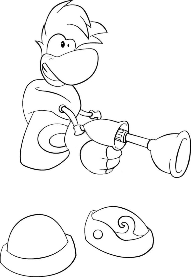 Coloring pages Rayman. Print character from the game