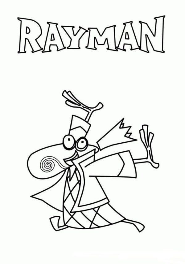 Ausmalbilder Rayman. Zeichen aus dem Spiel drucken