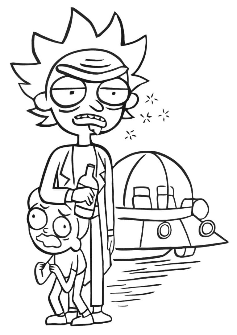 Disegni di Rick e Morty da colorare - 70 immagini per la stampa gratuita