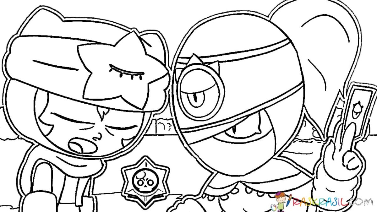 Dibujos para colorear Sandy. Imprimir Brawl Stars Character en línea
