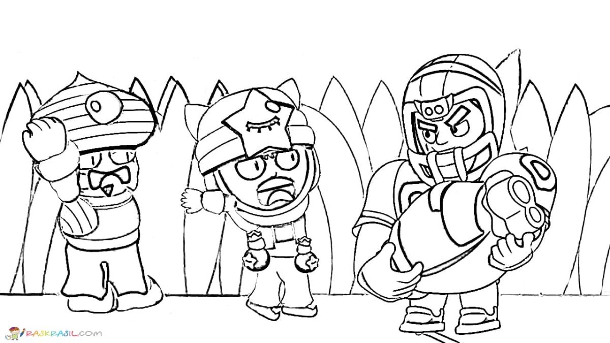 Dibujos para colorear Sandy. Imprimir Brawl Stars Character en línea
