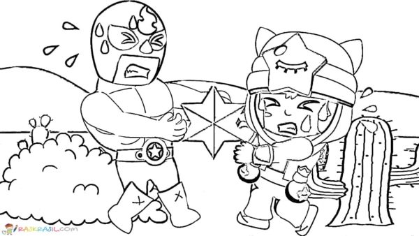 Dibujos para colorear Sandy. Imprimir Brawl Stars Character en línea