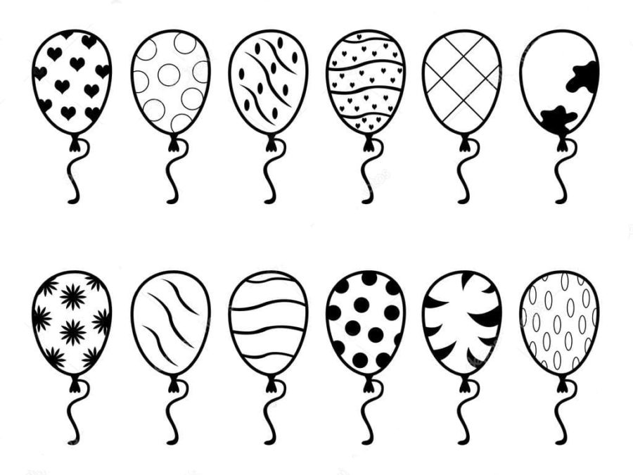 Dibujos de Globos para Colorear