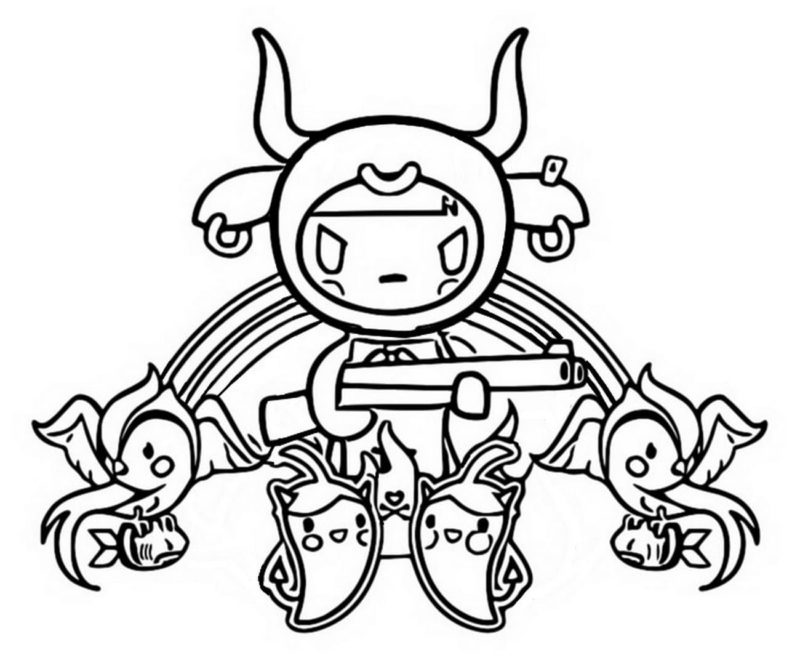 Tokidoki Coloring Pages. Print for free, 50 pictures