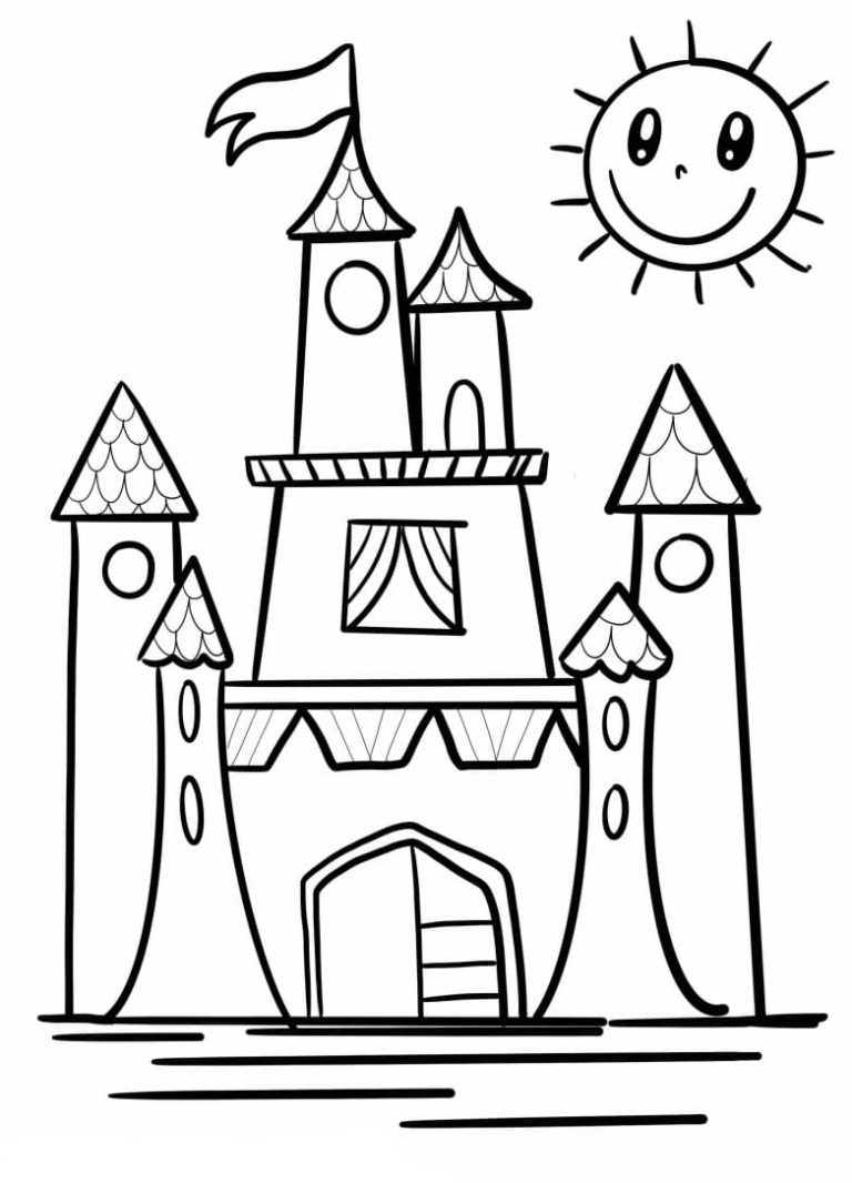 Disegni di Castelli da colorare - 65 immagini per la stampa gratuita
