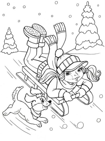 Dibujos de Invierno para Colorear - 90 imágenes para imprimir gratis