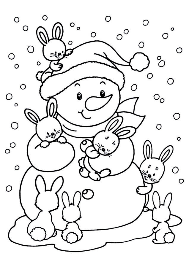 Desenhos de Inverno para Colorir - 90 imagens para impressão gratuita