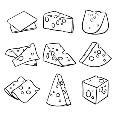 Disegni di Formaggi da Colorare