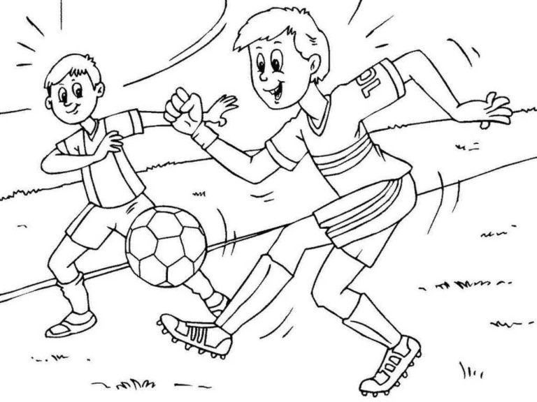 Disegni di Calcio da colorare. Stampa online per ragazzi, 80 immagini