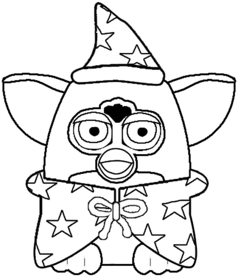 Furby Coloring pages . Print for free fantastic animals