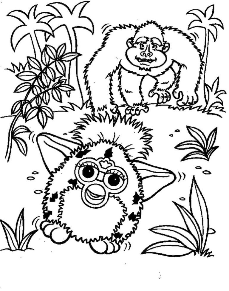 Furby Coloring pages . Print for free fantastic animals