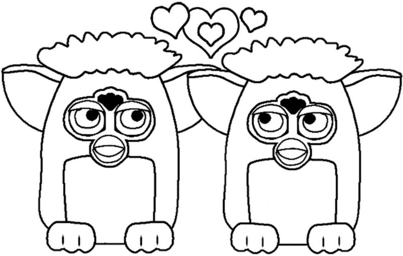 Furby Coloring pages . Print for free fantastic animals