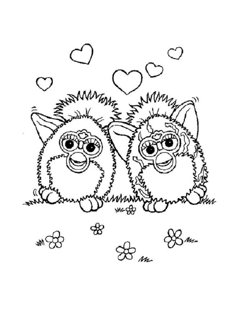 Furby Coloring pages . Print for free fantastic animals