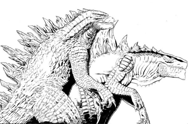 Coloriage Godzilla à imprimer